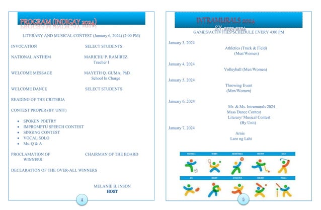 PROGRAM- Intrams 2024 atonhs Paindigay 2024 | DOCX