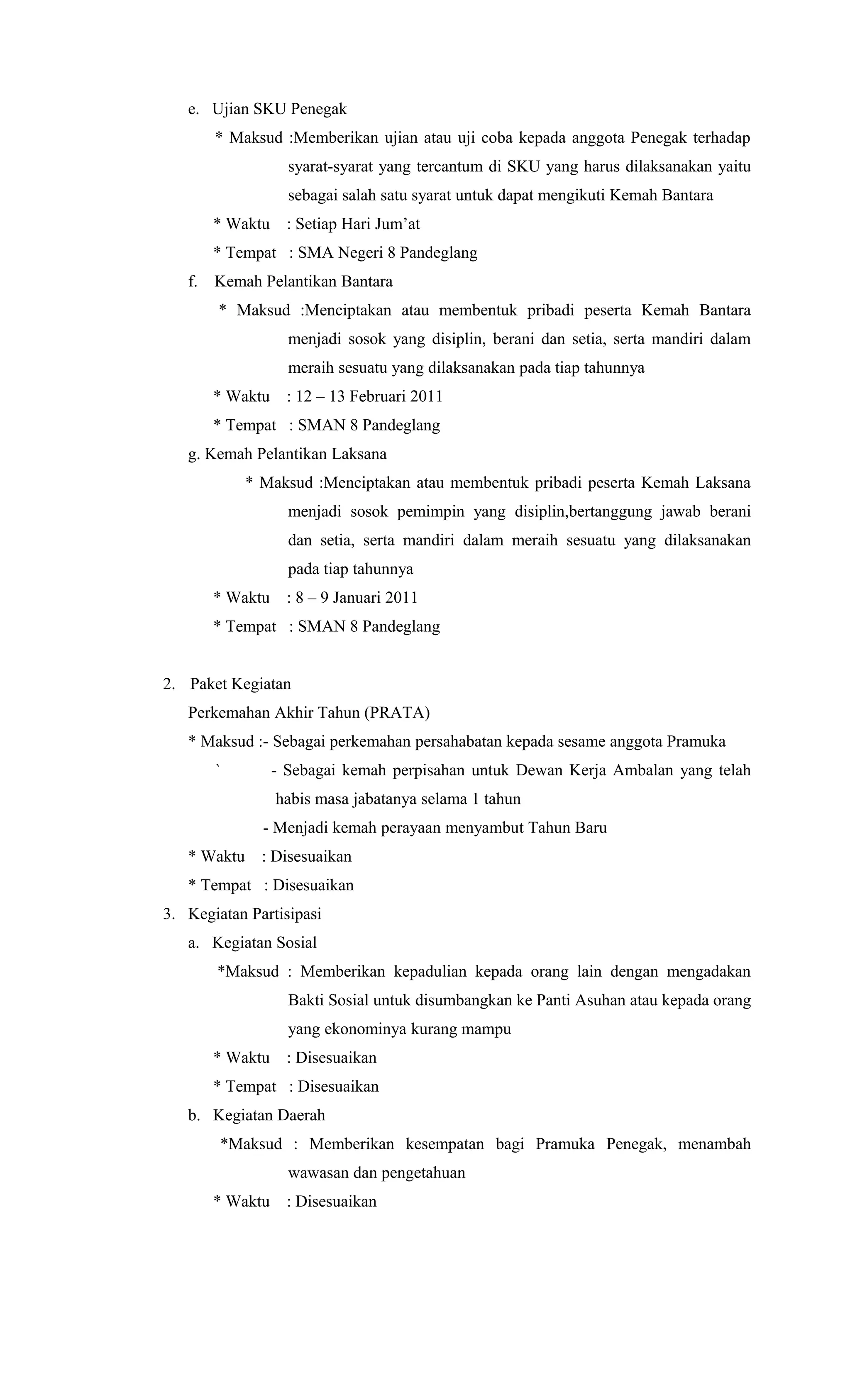 Program kerja-pramuka | PDF