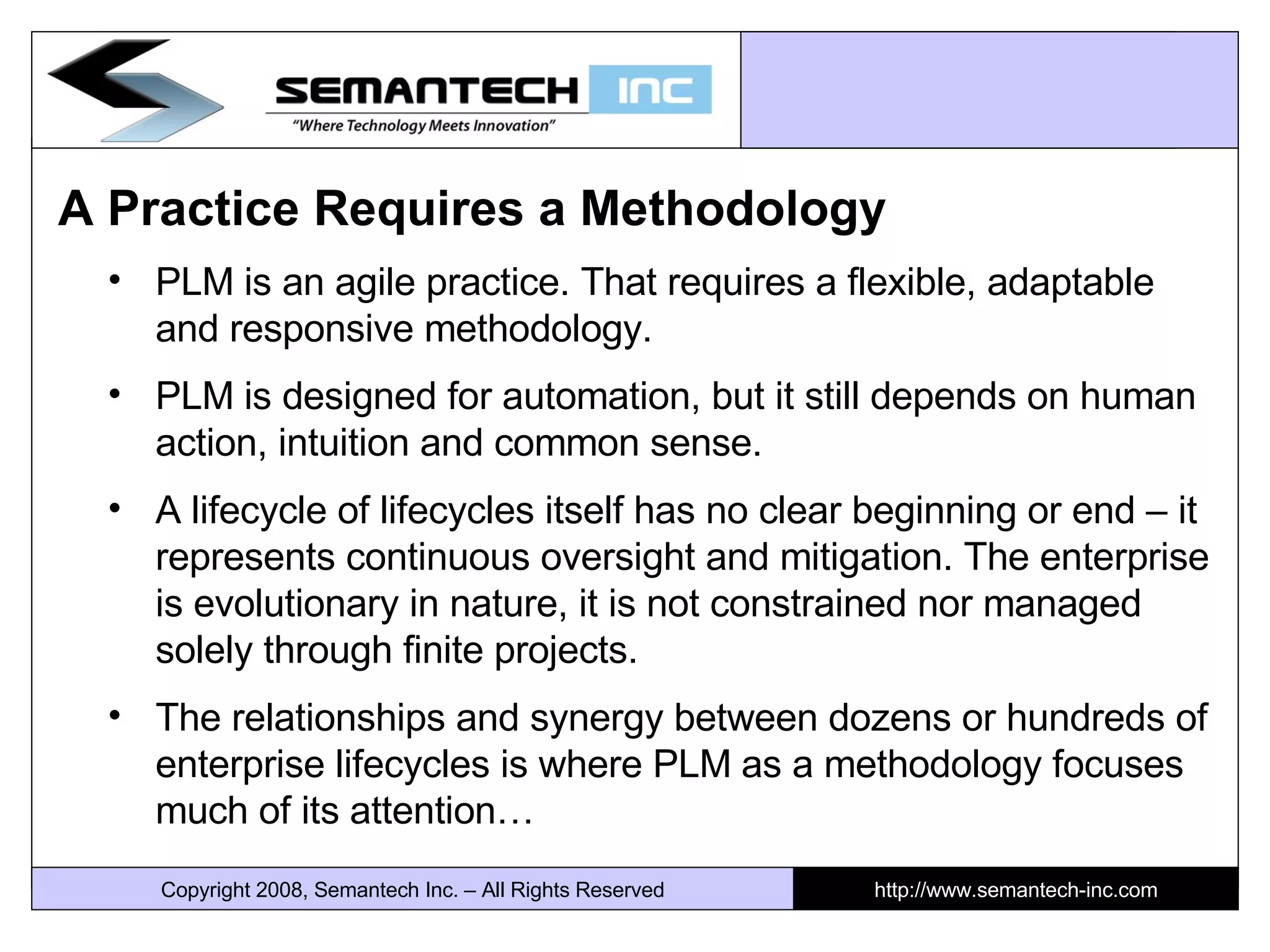 Program Lifecycle Management - The New PLM | PPT