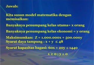 materi program linier matematika kelas xi | PPT