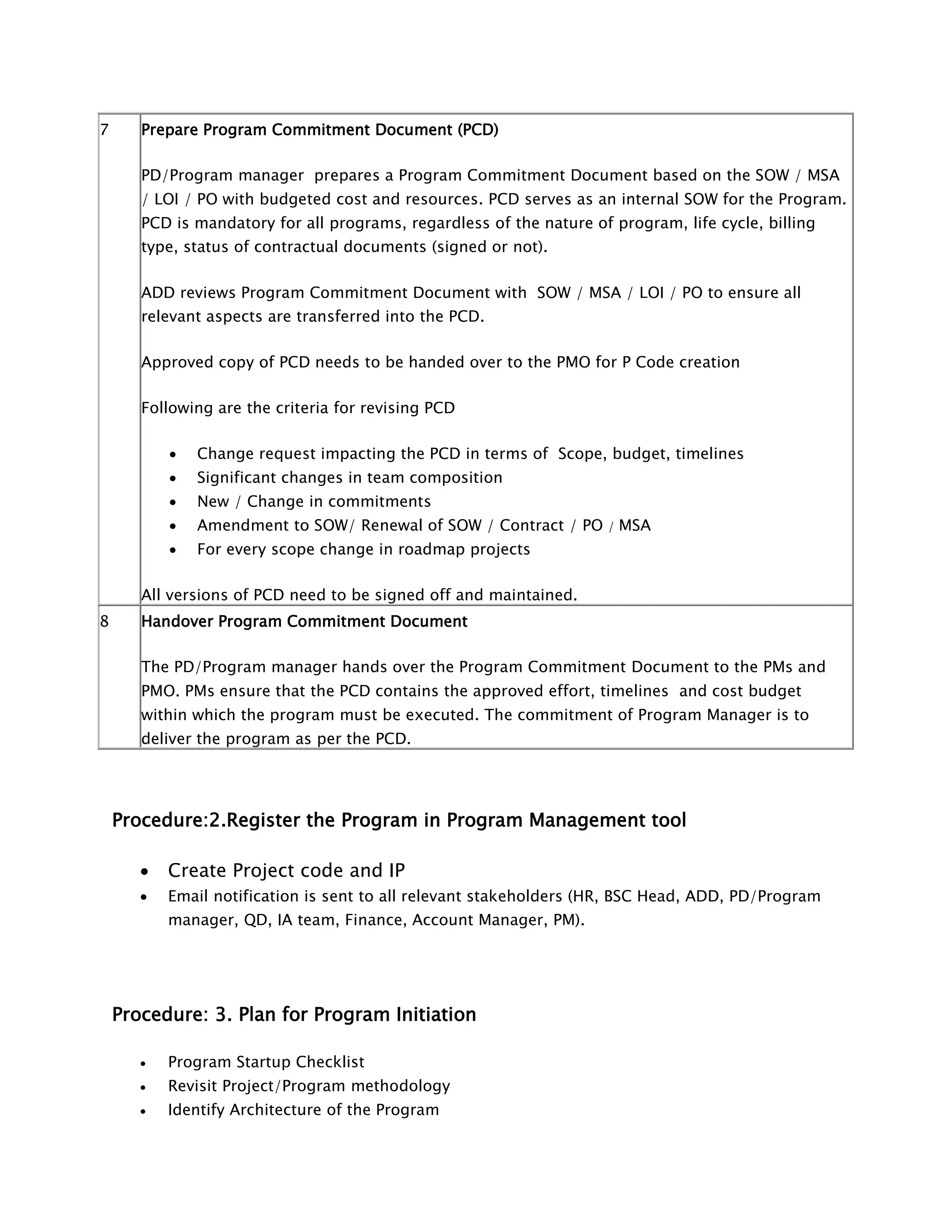 Program management-steps | PDF