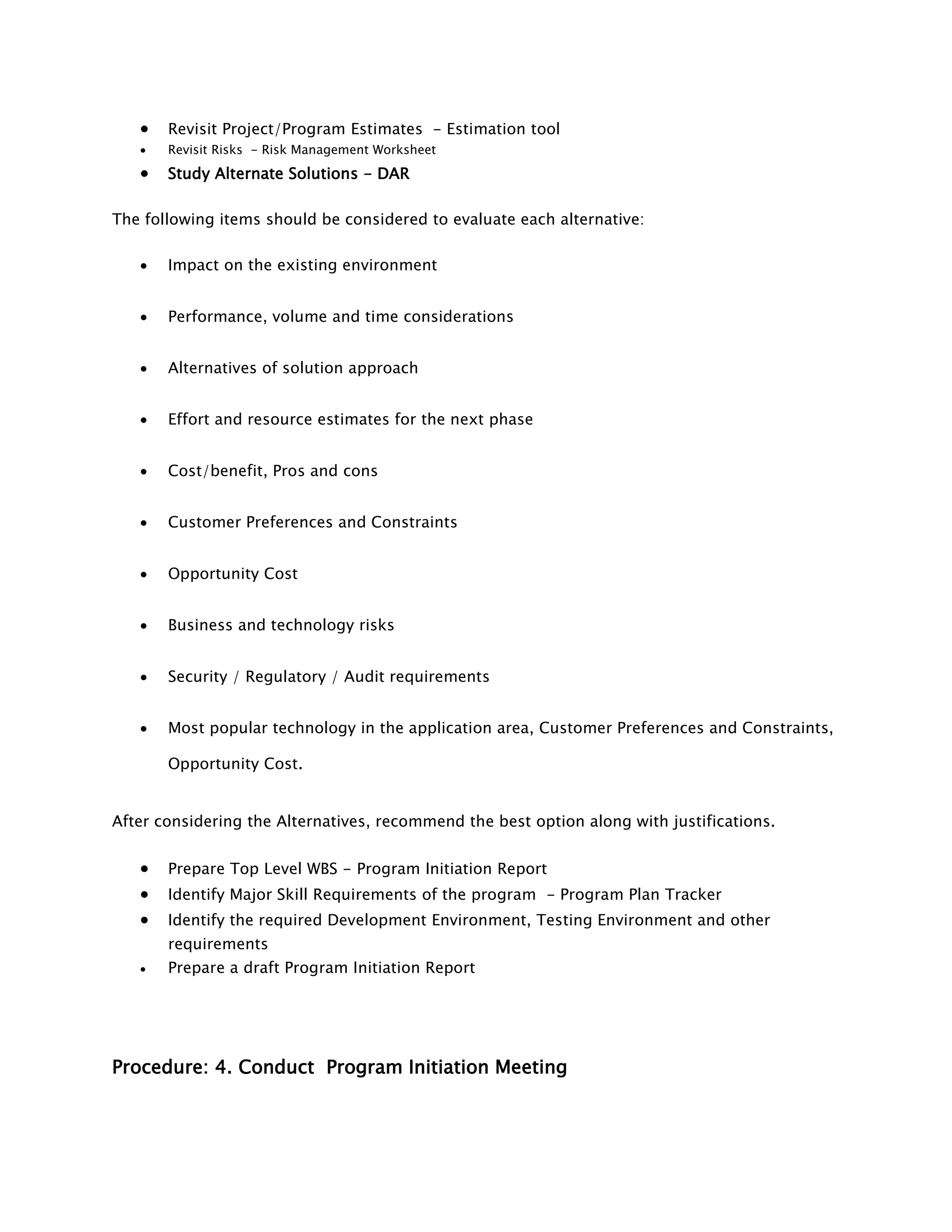 Program management-steps | PDF