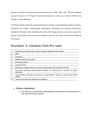 Program management-steps | PDF