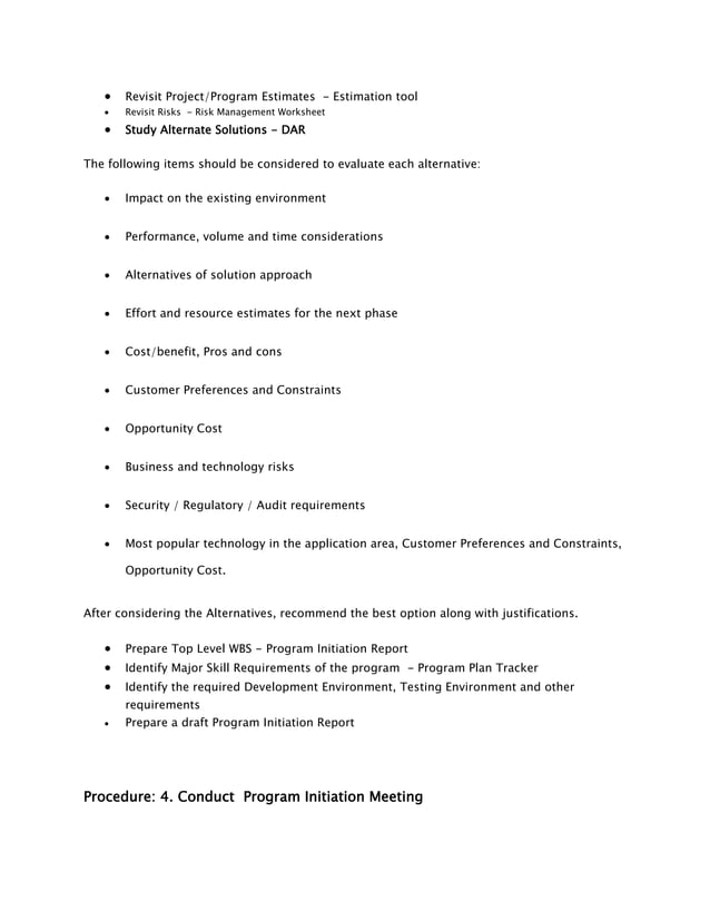 Program management-steps | PDF