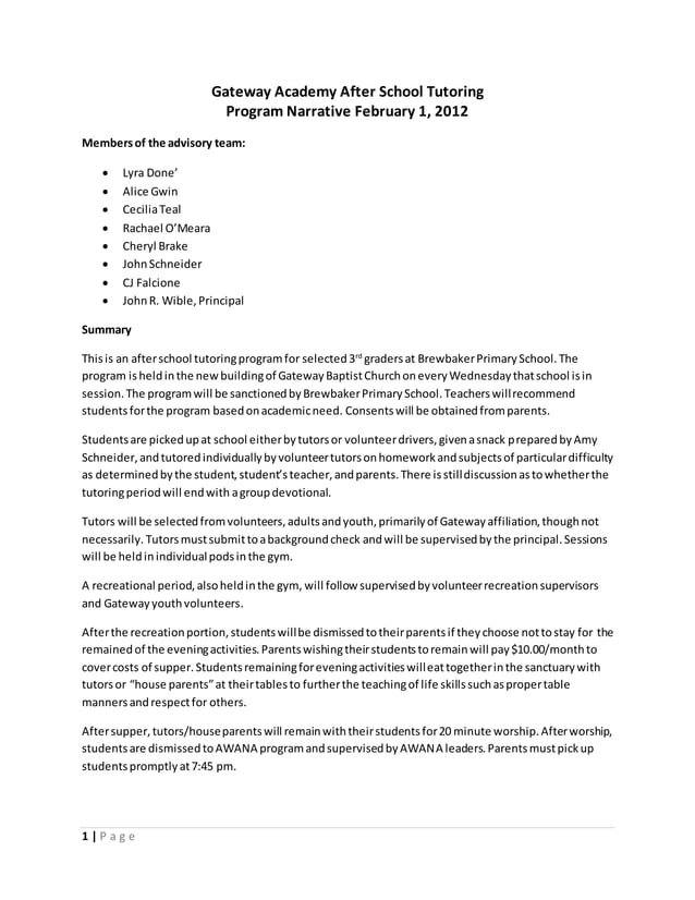 Program.narrative | DOCX