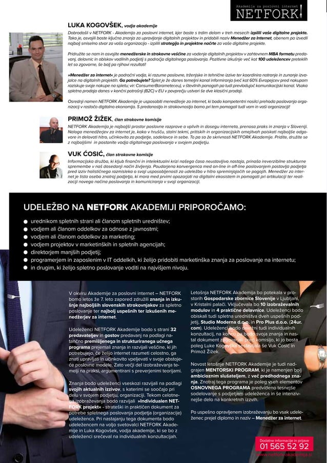 NETFORK - Akademija za poslovni Internet 2014 | PDF