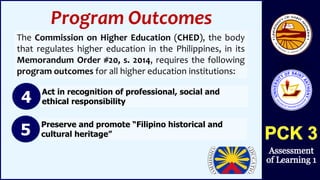 Program-Outcomes Presentation Education Based | PDF | Professional School | Postgraduate Education