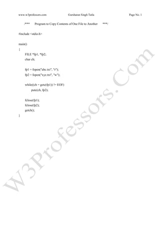 Program to-copy-contents-of-one-file-to-another | PDF | Programming ...