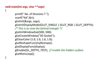 10CSL67 CG LAB PROGRAM 1 | PPT