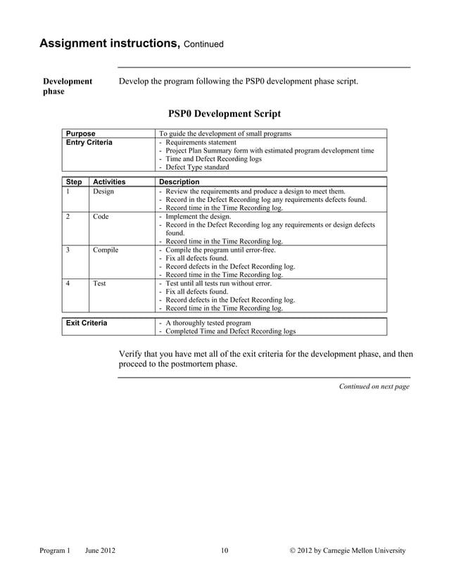 Program 1 assignment kit | PDF