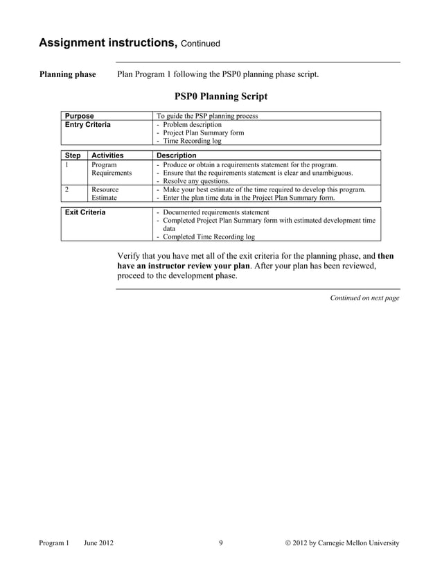 Program 1 assignment kit | PDF