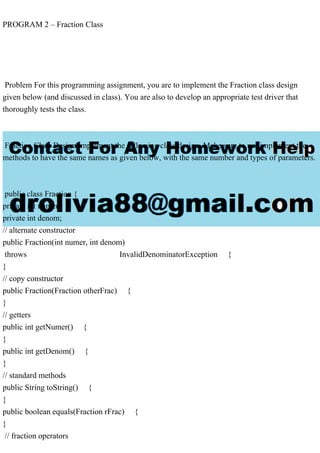 PROGRAM 2 – Fraction Class Problem For this programming as.pdf