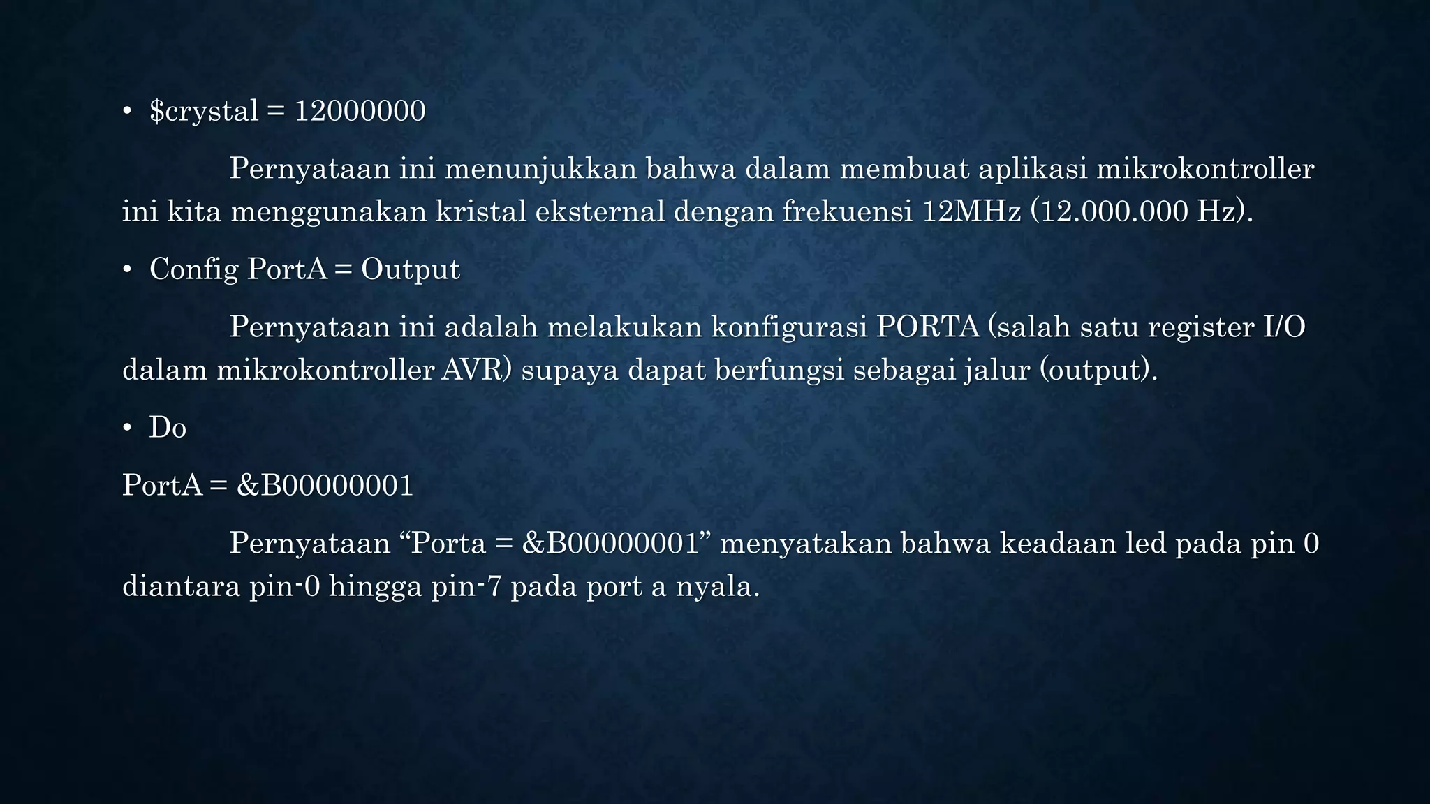 Program 2 lampu kedip | PPTX