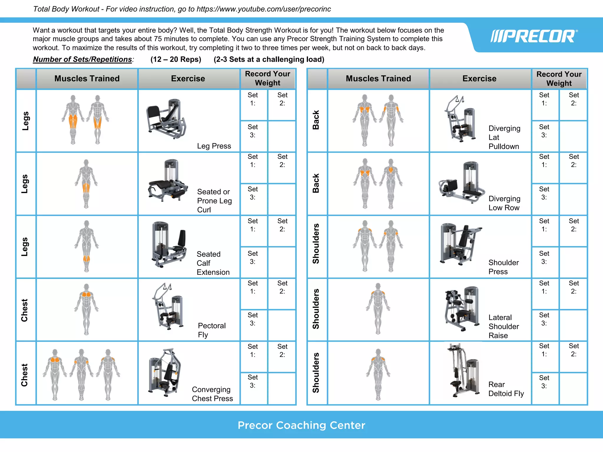 TOTAL BODY STRENGTH WORKOUT | PDF