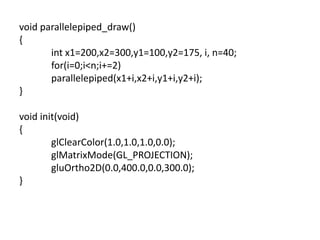 10CSL67 CG LAB PROGRAM 6 | PPT