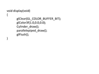 10CSL67 CG LAB PROGRAM 6 | PPT