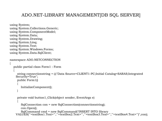 Programming Using C Net Saraswathi Ramalingam Pptx Databases