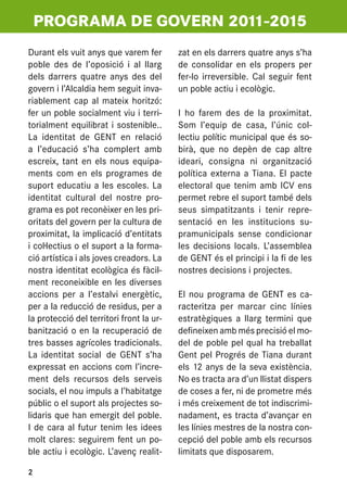 Programa de Govern 2011-2015 | PDF