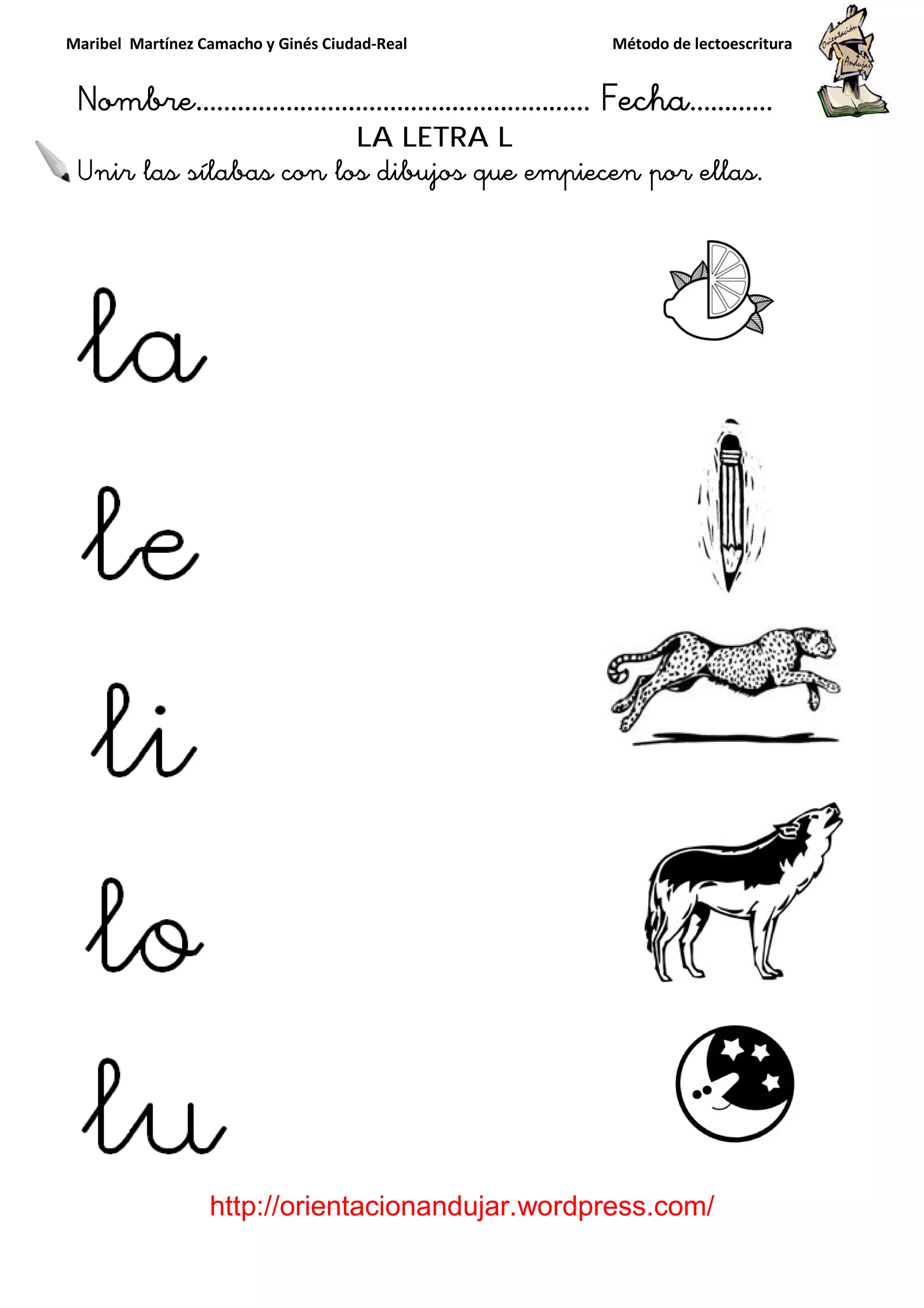 Programa de-lectoescritura-completo-orientacionandujar-consonante-l | PDF