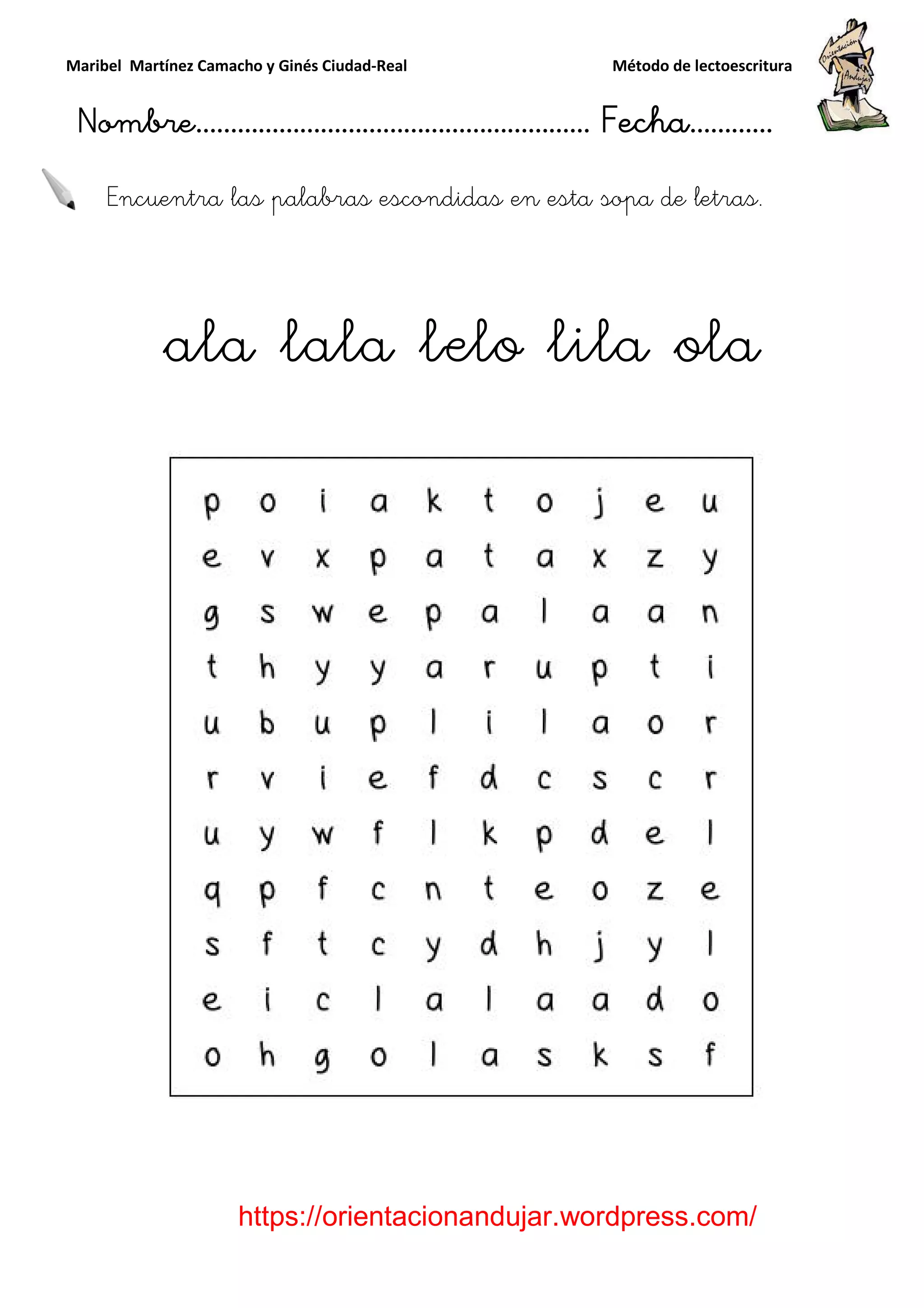 Programa de-lectoescritura-completo-orientacionandujar-consonante-l | PDF