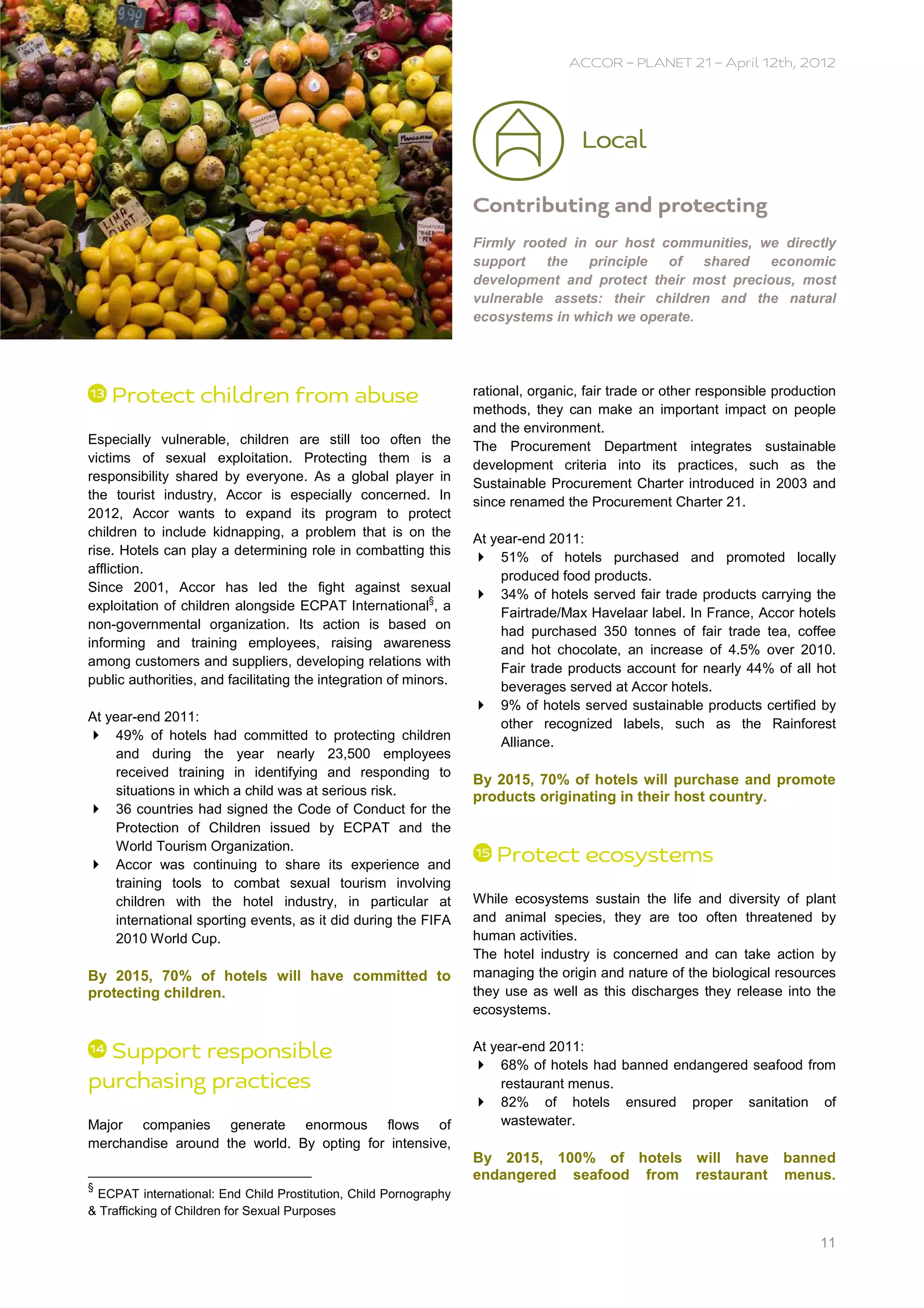 Programa de-sustentabilidade-planet-21-da-rede-accor | PDF