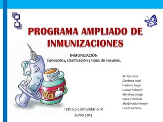 Programa ampliado de inmunizacionespresentacion | PPSX