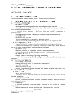 Programa bac biologie | PDF