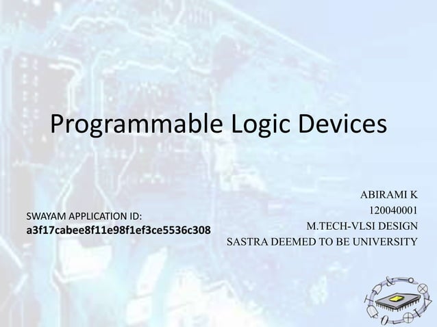 Programable logic devices (1) | PPT