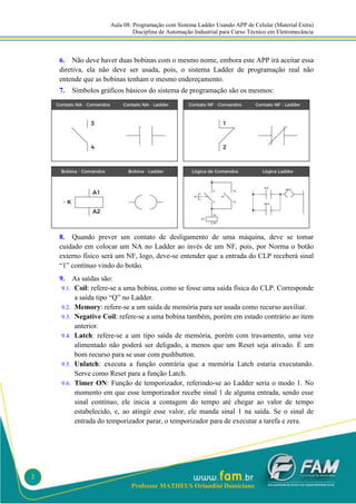 Programacao com sistema ladder usando app de celular | PDF