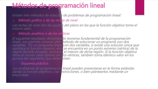 Programación lineal | PPTX