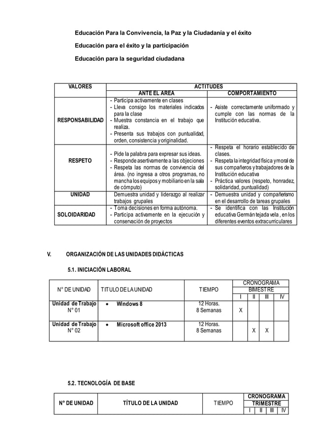 Programación anual anual 1ro grado | PDF