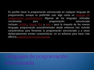 Programación estructurada | PPTX