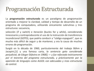 Programación estructurada | PPTX