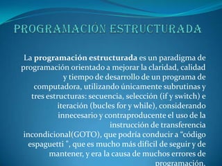 Programación estructurada | PPTX