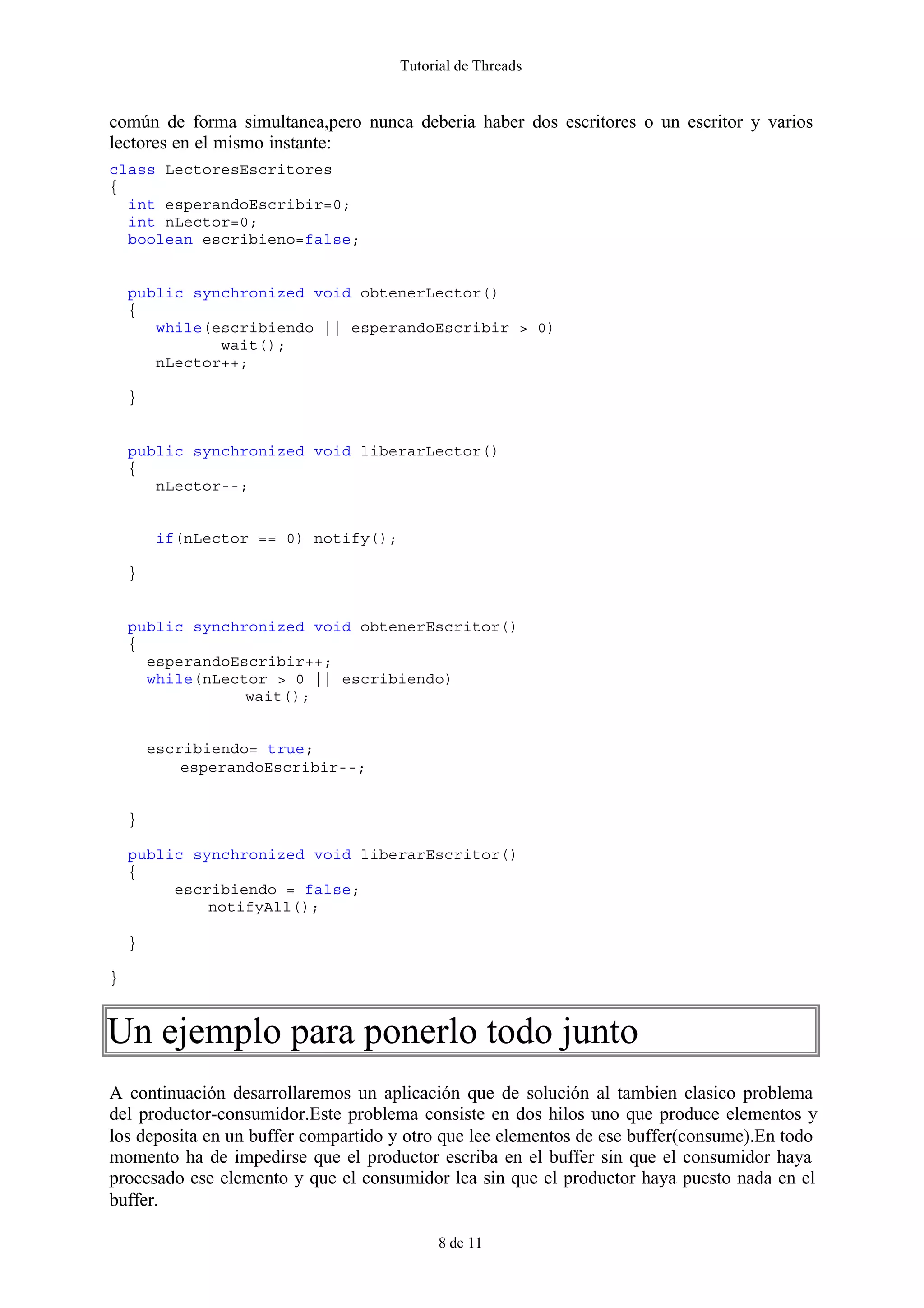 Programación multihebra en java | PDF
