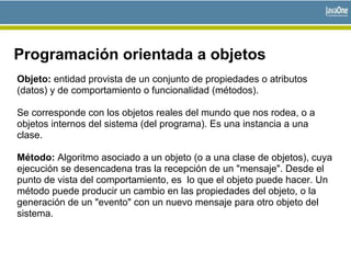 [ES] Programación orientada a objeto con java | PPT