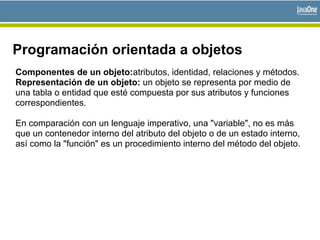 [ES] Programación orientada a objeto con java | PPT