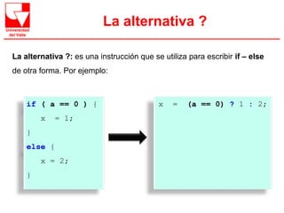 Programación Orientada Objetos. Estructuras de control if, If else ...