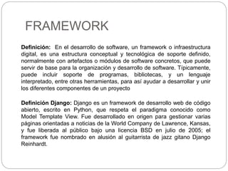 Programación web framework djando - noviembre de 2014 | PPT
