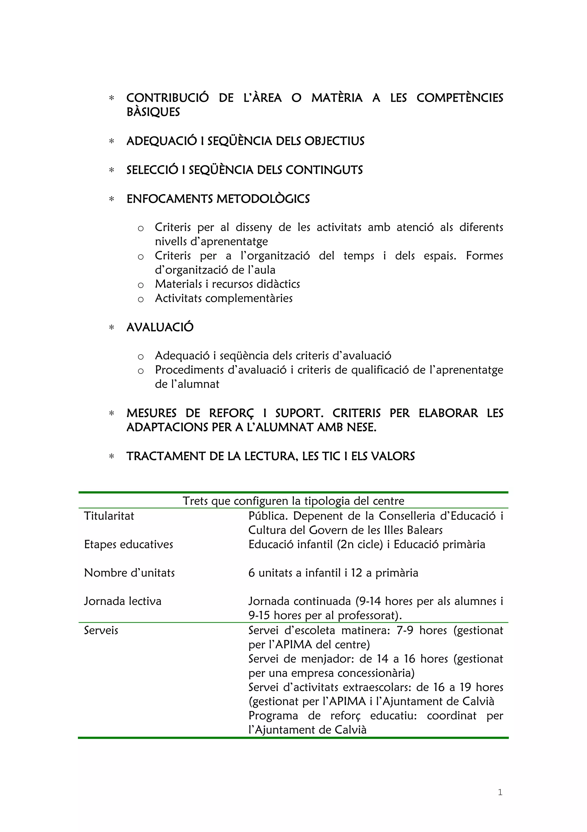 Programacio 2n cicle primaria | PDF