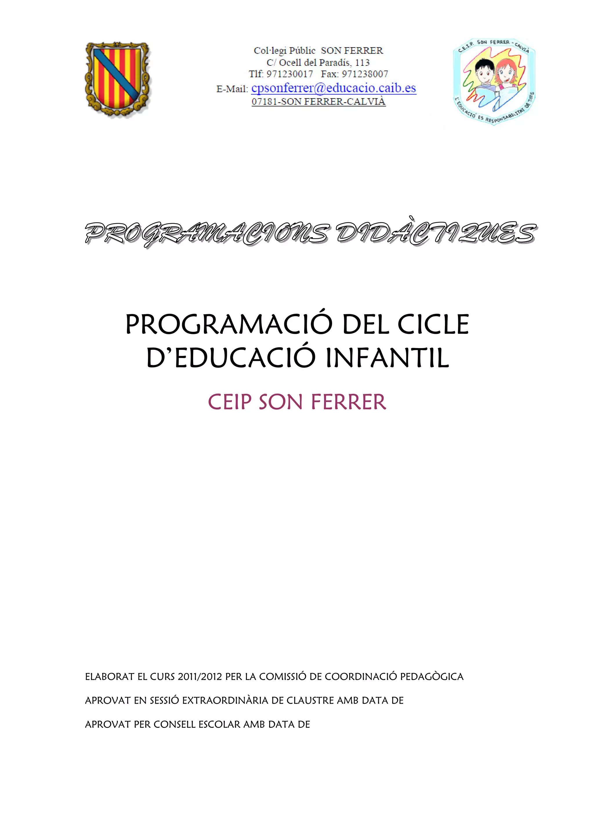 Programacio ed infantil | PDF