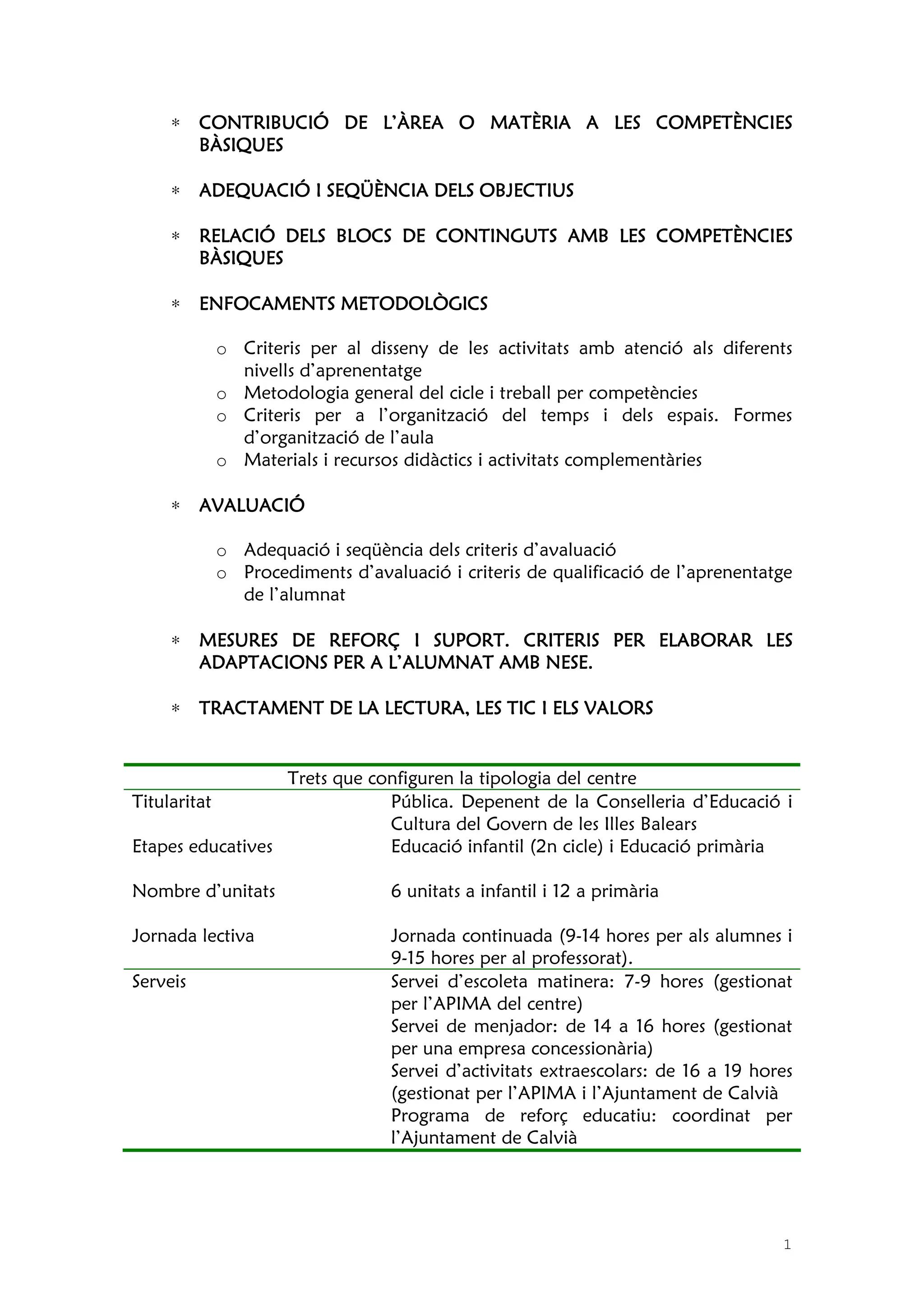 Programacio ed infantil | PDF