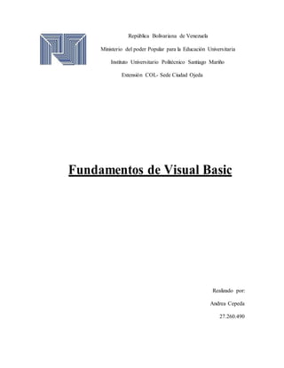 Fundamentos de Visual Basic | PDF