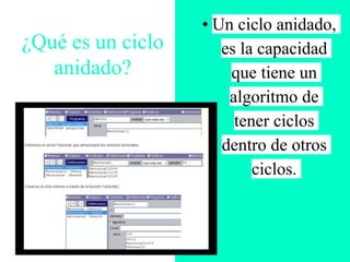 Programacion ciclos anidados | PPTX