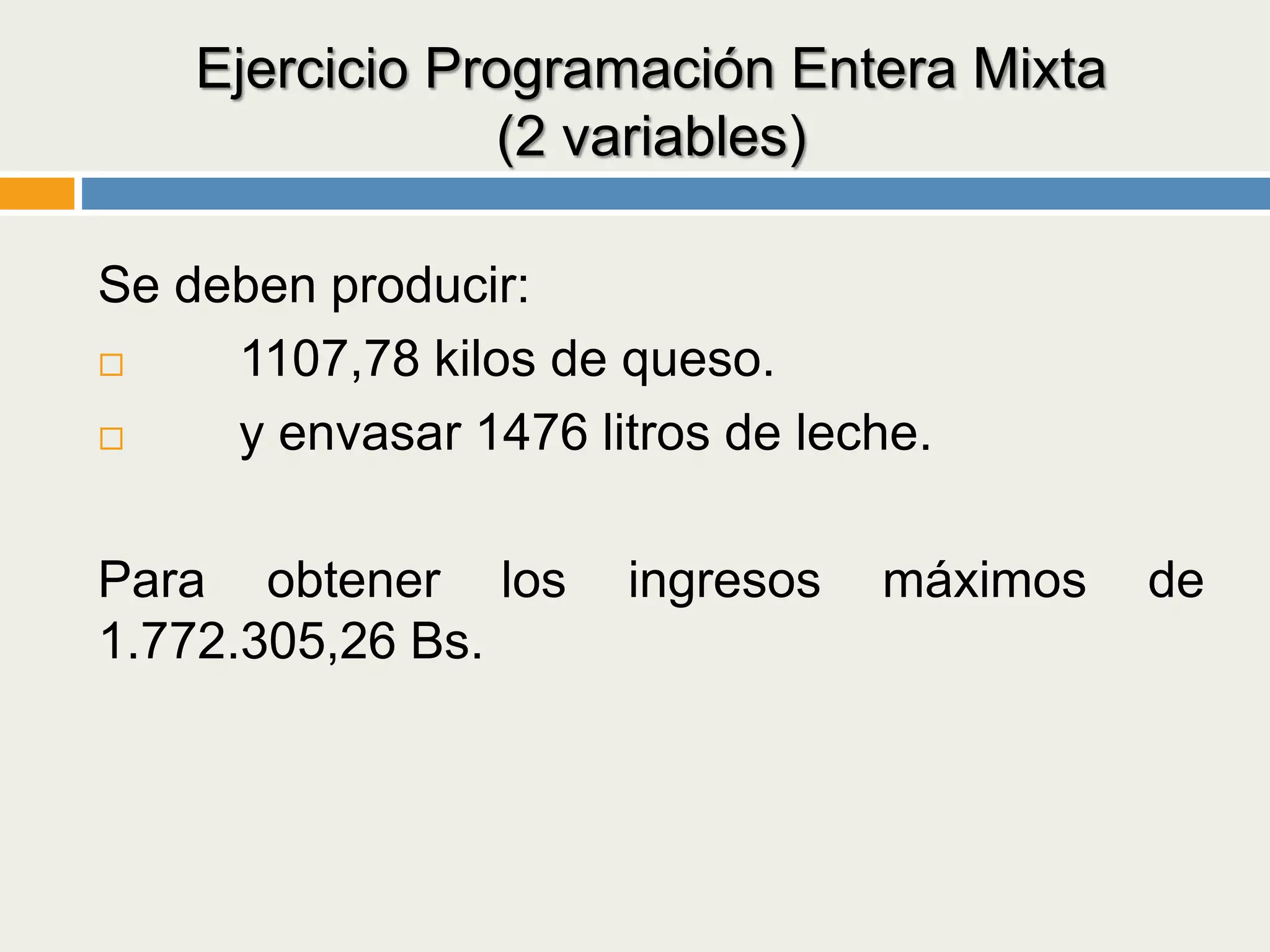 Programacion Lineal Entera | PPTX