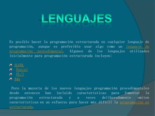 Programacion estructurada | PPTX