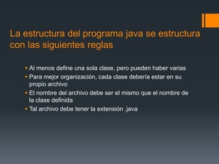Programacion estructurada (variables Java) | PPT