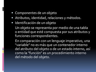 Programacion estructurada en objetos | PPTX