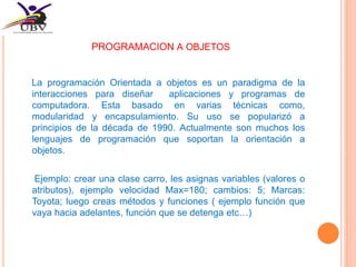 Programacion estructurada vs. programación a objetos | PPT