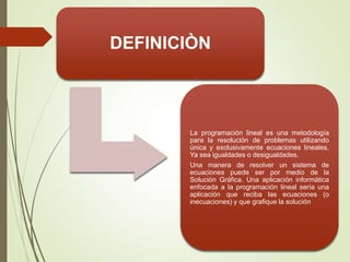 Programacion lineal | PPTX